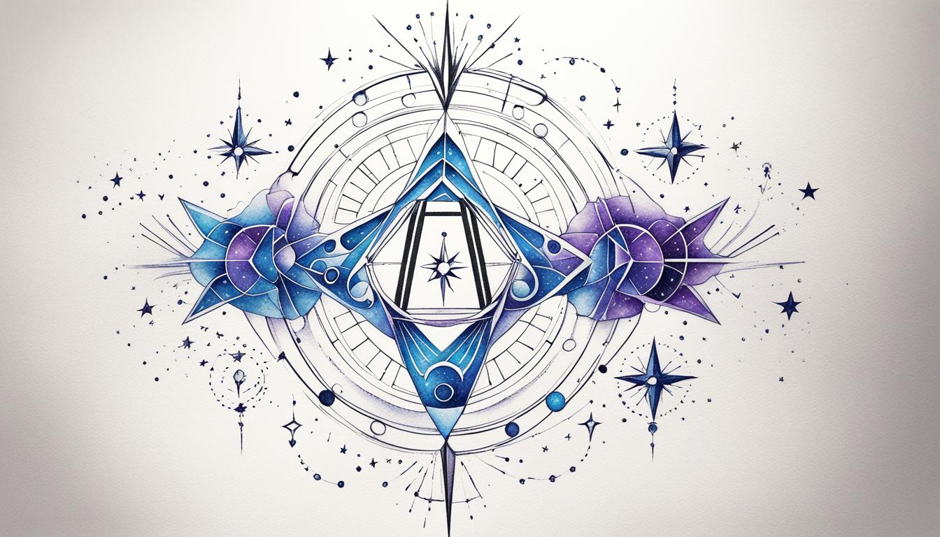 Elegante Sternzeichen Waage Tattoo Designs